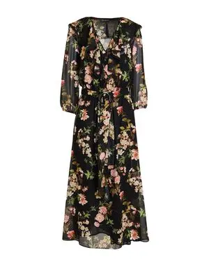 Luisa Spagnoli Silk Floral Print Maxi Dress