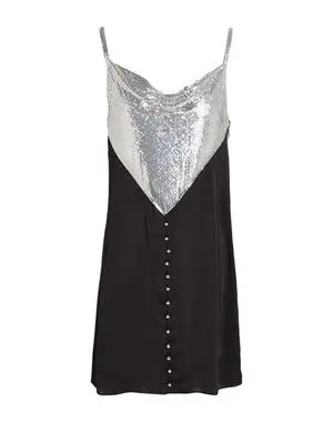 Rabanne Mini Dress Size Polyester, Aluminum - Silver