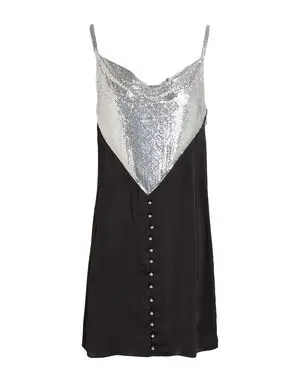Rabanne Mini Dress Size Polyester, Aluminum