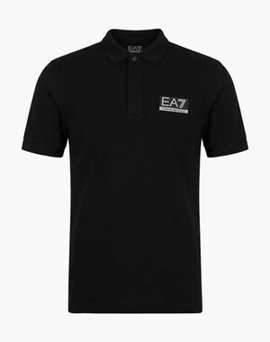 EA7 Polo Shirt Size Cotton, Polyester, Elastane - Black