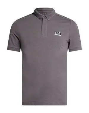 EA7 Polo Shirt Size Cotton, Polyester, Elastane - Grey