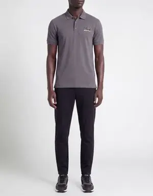 EA7 Polo Shirt Size Cotton, Polyester, Elastane - Grey