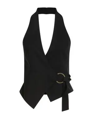 CARLA G. Tailored Vest Size Acetate, Viscose, Elastane