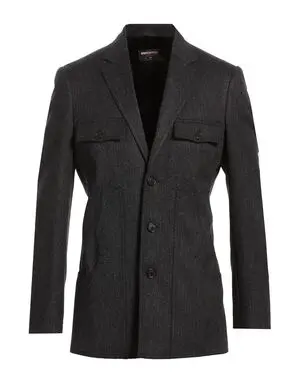 Dsquared2 Blazer Charcoal Size Virgin Wool, Cotton, Linen