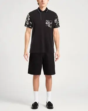 Versace Polo Shirt Size Cotton - Black