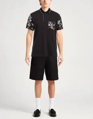 Versace Polo Shirt Size Cotton - Black
