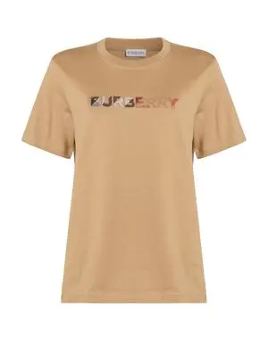 Burberry Cotton T-shirt With Appliqué Logo