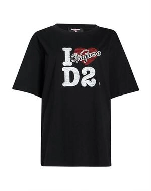 Dsquared2 DSQUARED2 Cotton Jersey T-Shirt With Distressed Print Black