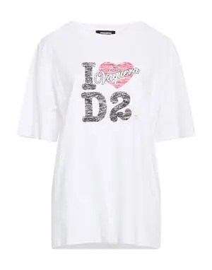 Dsquared2 Cotton Jersey T-shirt With Distressed Print - White