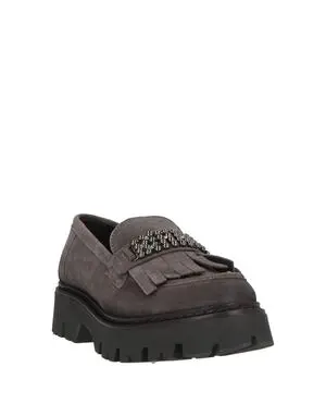 CAFÈNOIR Loafers Charcoal Size Leather