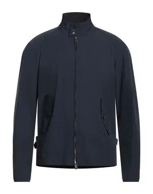 BARACUTA Jacket Size Polyester, Cotton, Polyurethane - Navy
