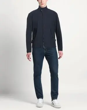 BARACUTA Jacket Size Polyester, Cotton, Polyurethane - Navy