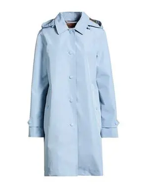 Burberry Overcoat & Trench Coat Sky Size Polyester - Blue
