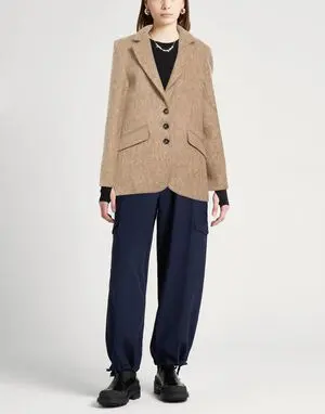 Ba&sh Coat Sand Size Wool, Polyamide, Alpaca Wool