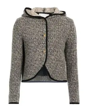 Ba&sh Coat Size Cotton, Polyester, Wool, Linen - Grey