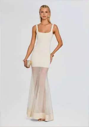 SEROYA Inga Knit Dress - Eggshell