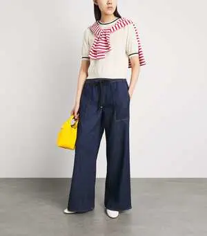 FRAME Cotton-blend Short-sleeve Sweater