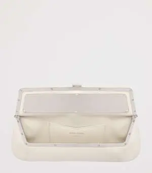 Amina Muaddi Leather Ami Clutch Bag