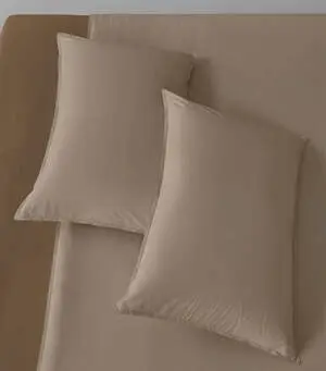 SOCIETY LIMONTA Cotton Nite Pillowcase Pair - Brown