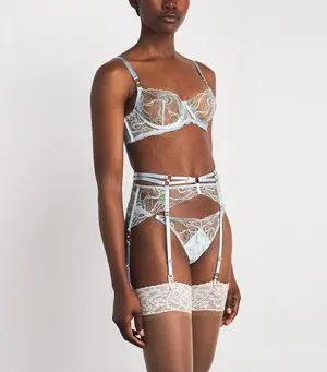BORDELLE Pearl Suspender - Blue