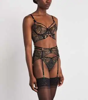 BORDELLE Embroidered Pearl Suspenders