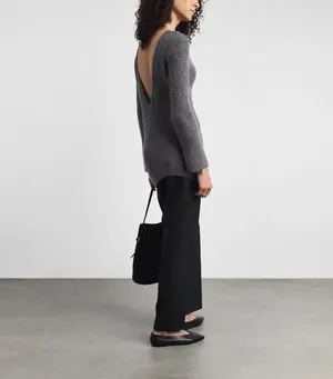 RETORI Cashmere Deep V-neck Mini Dress