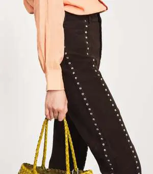 Polo Ralph Lauren Studded Corduroy Straight Leg Trousers
