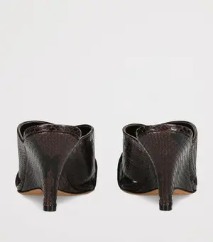 Le Monde Beryl Leather Sneak-effect Luca Mules 70