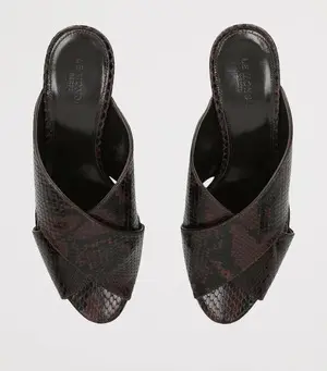 Le Monde Beryl Leather Sneak-effect Luca Mules 70