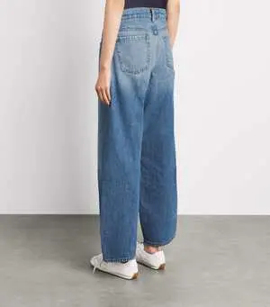 7 For All Mankind Bonnie Curvilinear Barrel-leg Jeans