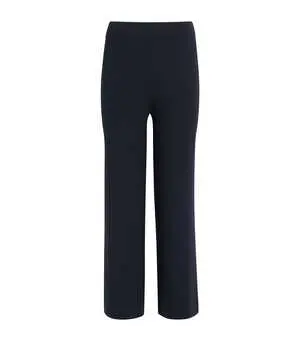 Max Mara Knitted Wide-leg Trousers - Blue