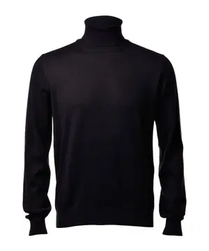 GRAN SASSO Long Sleeve Roll-neck Jumper - Black