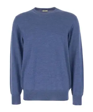 Etro Pegaso-embroidered Wool Jumper - Blue