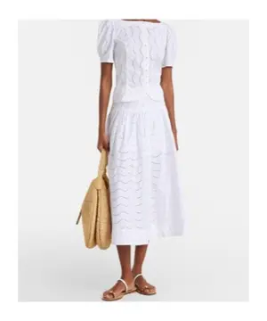 Polo Ralph Lauren Broderie Anglaise Cotton Puff Sleeve Blouse