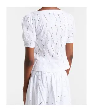 Polo Ralph Lauren Broderie Anglaise Cotton Puff Sleeve Blouse