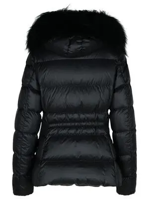 Moncler Boed Short Padded Jacket With Shearling Trim