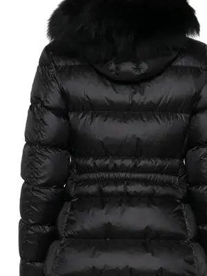 Moncler Boed Short Padded Jacket With Shearling Trim