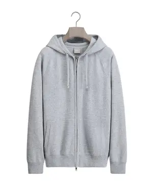 Dior Embroidered Zip-up Hooded Sweater - Grey