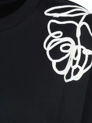 Max Mara Graphic Printed Crewneck T-shirt - Black