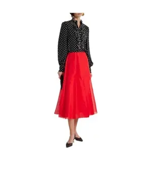 Manolo Blahnik Polka-dot Mesh Slingback Pumps