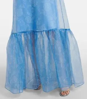 Staud Calluna Floral Organza Maxi Dress