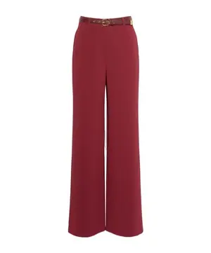 Max Mara Wide-fit Cady Trousers - Ruby Colour