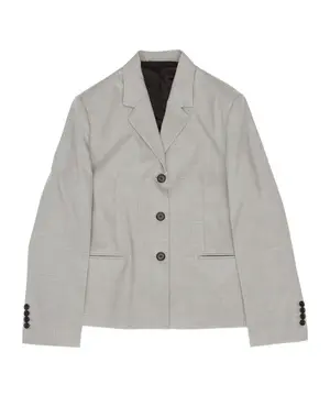 TOTEME Single-breasted Notched Lapel Blazer - Grey