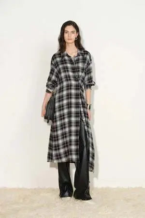 Fabrique Lea Plaid Shirt Dress - Multicolor