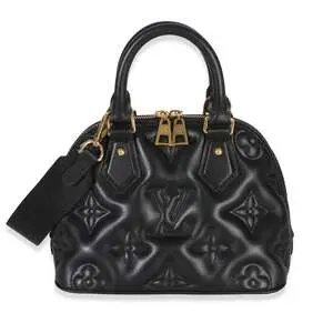 LOUIS VUITTON Bubblegram Calfskin Alma Bb Top Handle Bag - Black