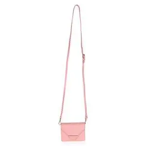 Prada Saffiano Card Holder With Strap - Pink