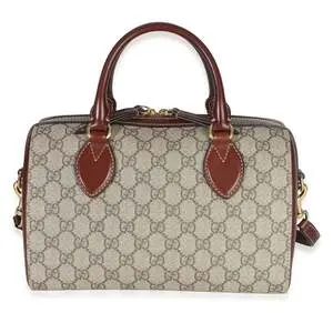 Gucci Gg Supreme Canvas Boston Bag - Brown