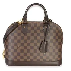 LOUIS VUITTON Damier Ebene Canvas Alma Pm - Brown