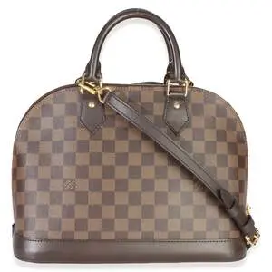 LOUIS VUITTON Damier Ebene Canvas Alma Pm Top Handle Bag