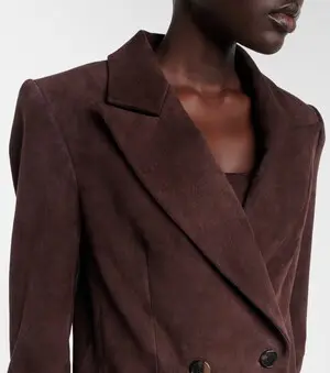 Stouls Double-breasted Suede Blazer